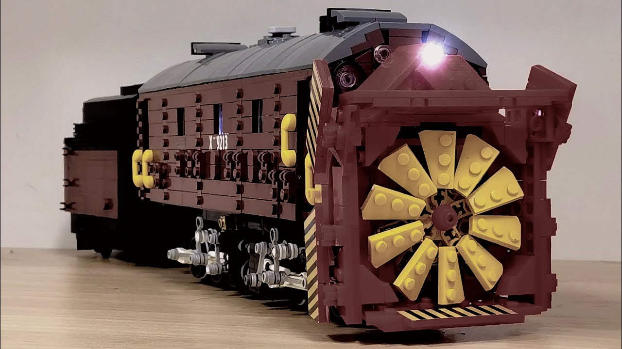 RhB Xrot d Dampfschneeschleuder MOC【LEGO TRAIN】---von QILIN Lokomotiv ...
