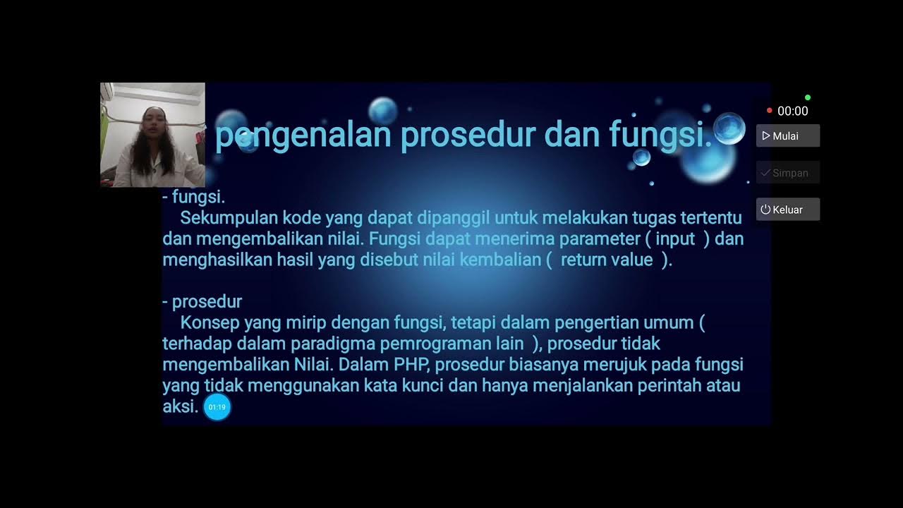 Pemahaman Prosedur dan Fungsi Pemrograman PHP - YouTube