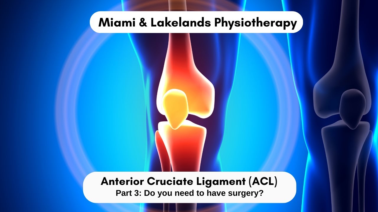 Do you need surgery for your ACL injury? Part 3 - ACL Series with ...