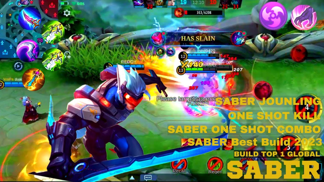 Saber One Shot Delete Build!! 100% Damage Output ~Build Top 1 Global ...