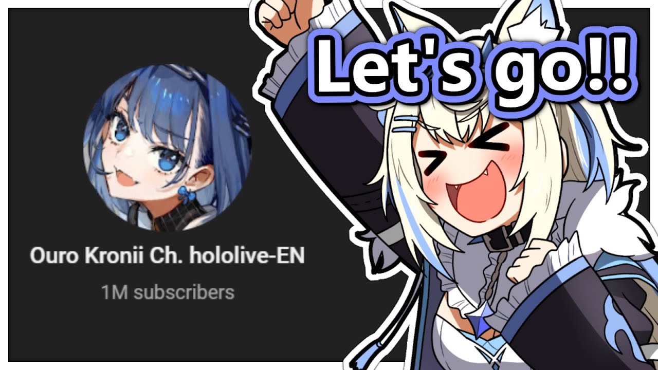 Fuwamoco celebrates Kronii's MILLION Subscriber milestone! - YouTube