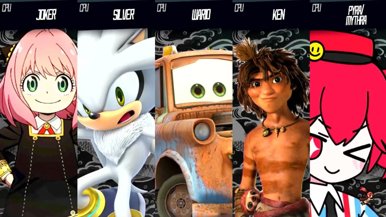 Anya vs Guy vs Mater vs Silver vs Miku & Teto - Requested Smash Bros ...