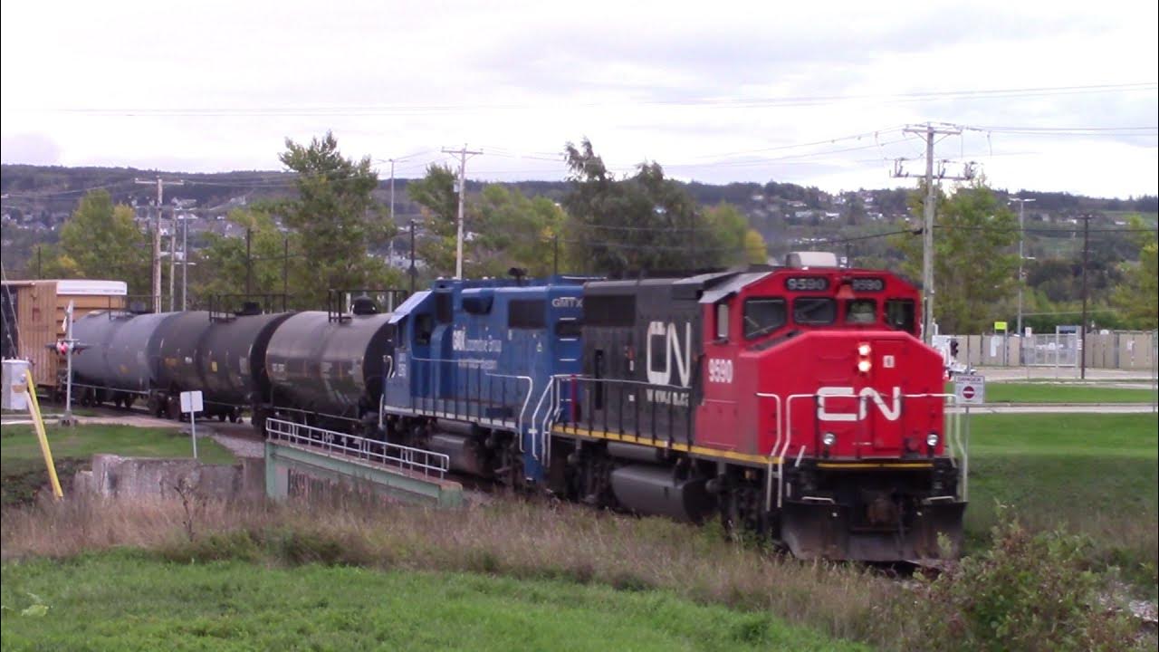 ( HD ) CN 9590 & GMTX 2260 ( CN 559 West ) Rimouski Qc ( Mont-Joli SUB M.P 124.62 ) - YouTube