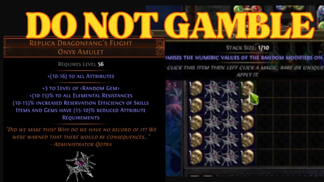 I rolled Replica DragonFang's Flight with 20 divines :) 3.22 POE # ...