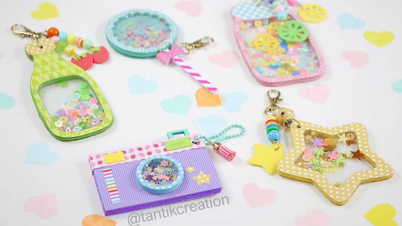 DIY Shaker Keychains Using Inlovearts Cutting Dies - YouTube