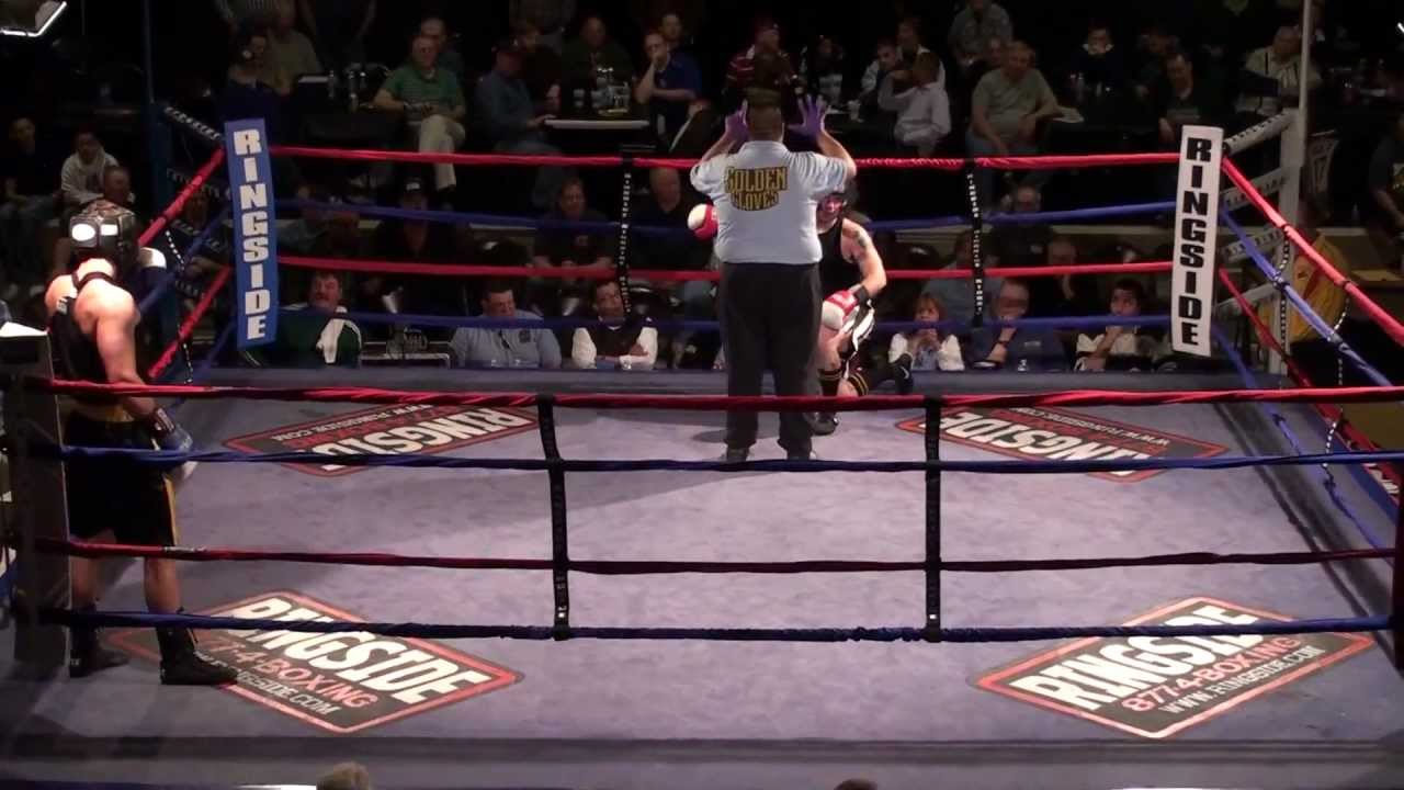 Choke slam by ref to boxer during fight! - YouTube
