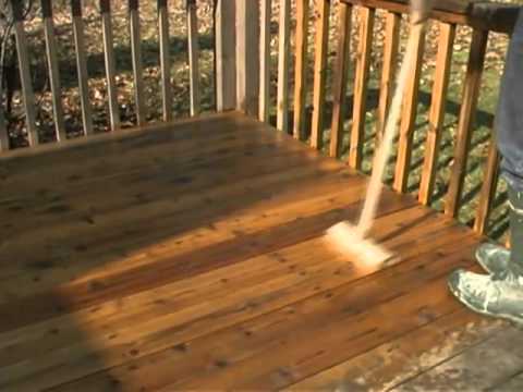 How to Finish a Wood Patio Deeck - YouTube