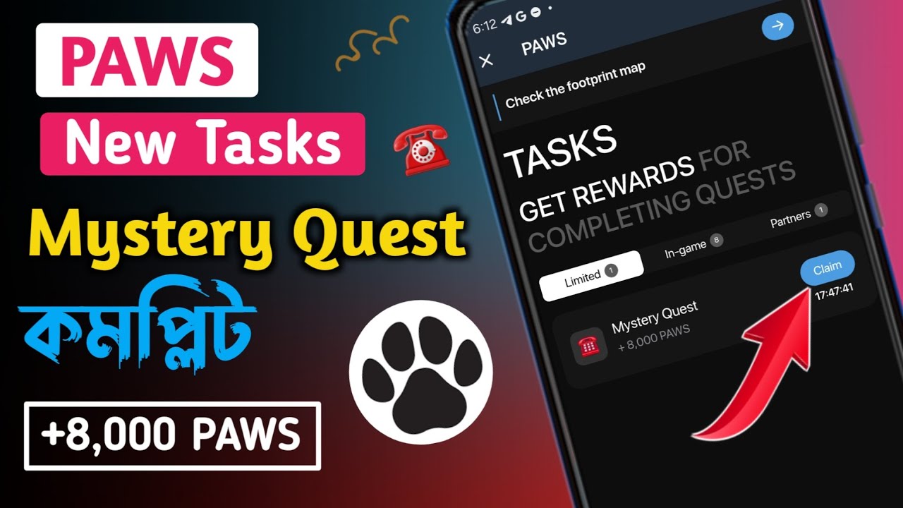 PAWS Limited Tasks Complete | PAWS Mystery Quest Tasks Complete | PAWS ...