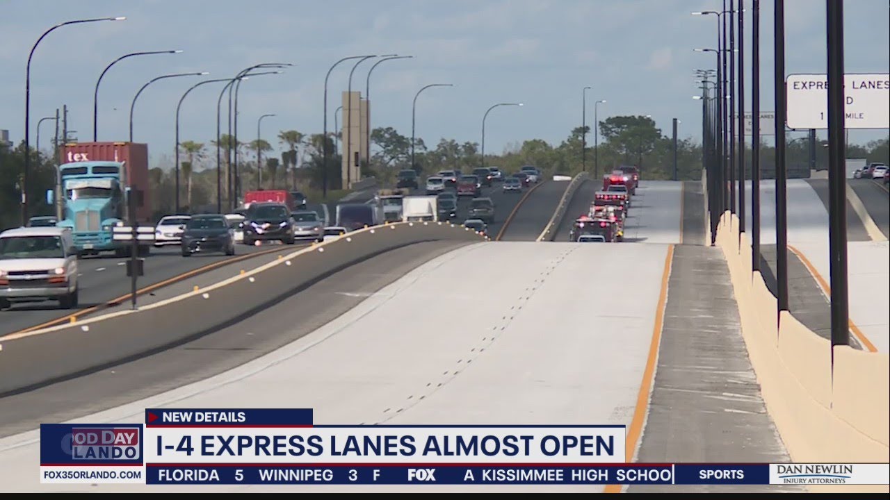 I-4 express lanes almost ready to open - YouTube