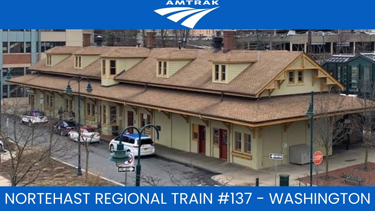 Amtrak Northeast Regional Train 137 to Washington Announcements at New ...