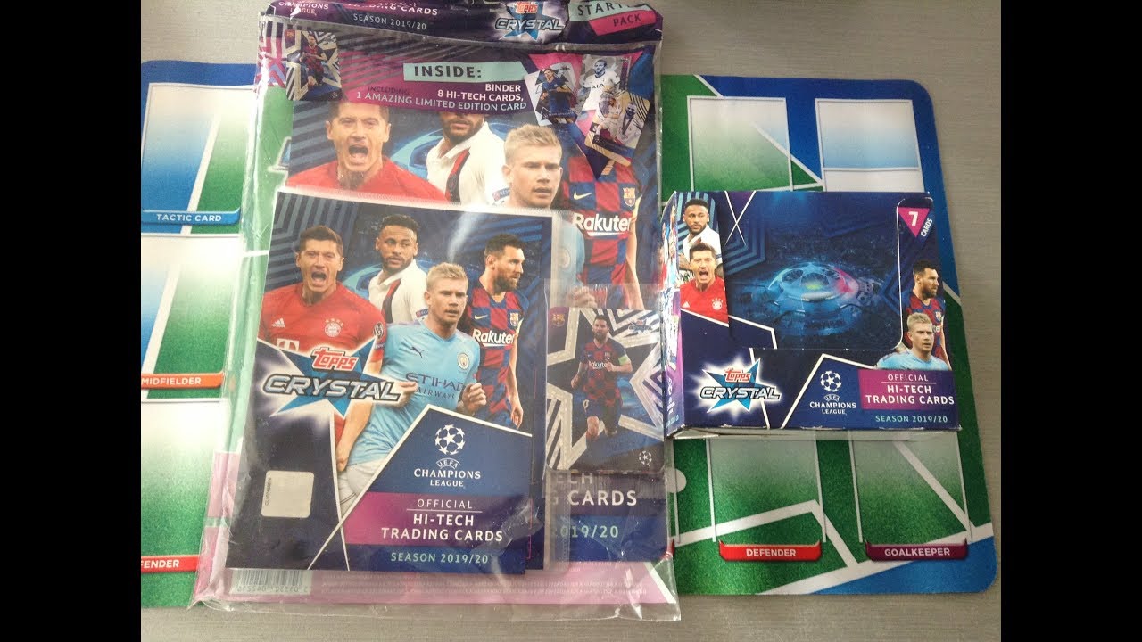 **NEW COLLECTION** TOPPS CHAMPIONS LEAGUE CRYSTAL 19/20 **STARTER PACK ...