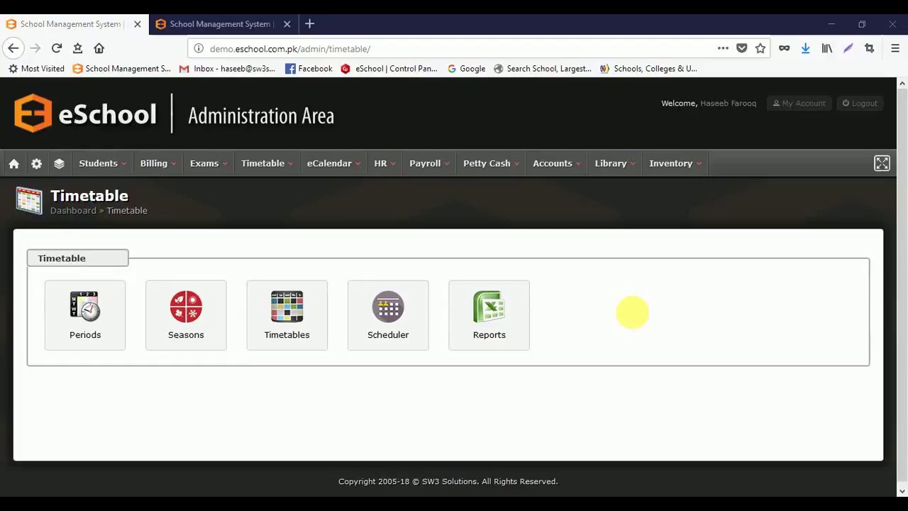 eSchool Timetable Module Overview - YouTube