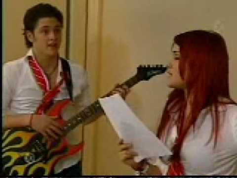 rbd- roberta, diego, mia y miguel ensayando, pero diego y roberta no se ...