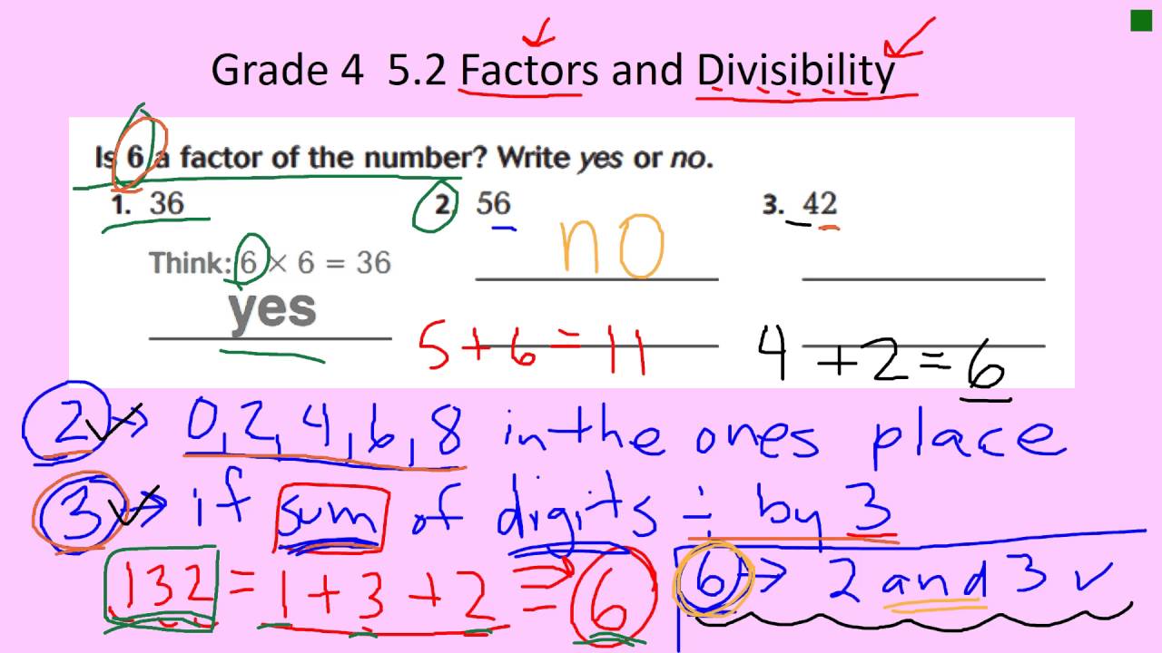 g4 5 2 factors and divisibility - YouTube