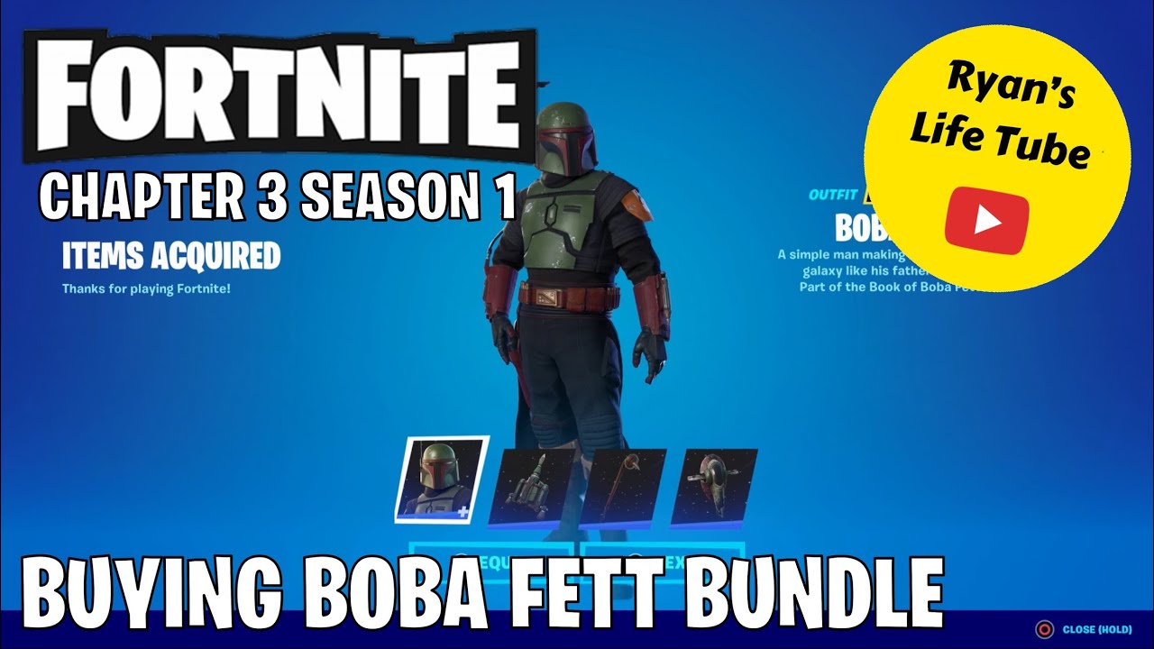 Fortnite Chapter 3 Season 1 | ITEM SHOP PURCHASE #1 | BOBA FETT BUNDLE ...