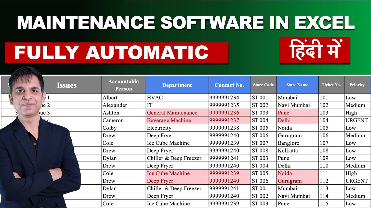 Maintenance Tracking Software in Excel – Step-by-Step Guide from ...