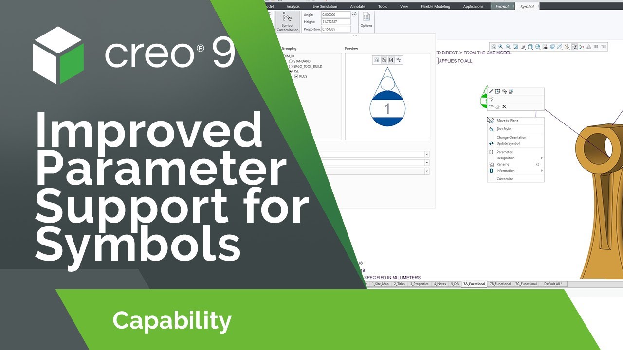 Improved Parameter Support for Symbols | Creo 9 - YouTube