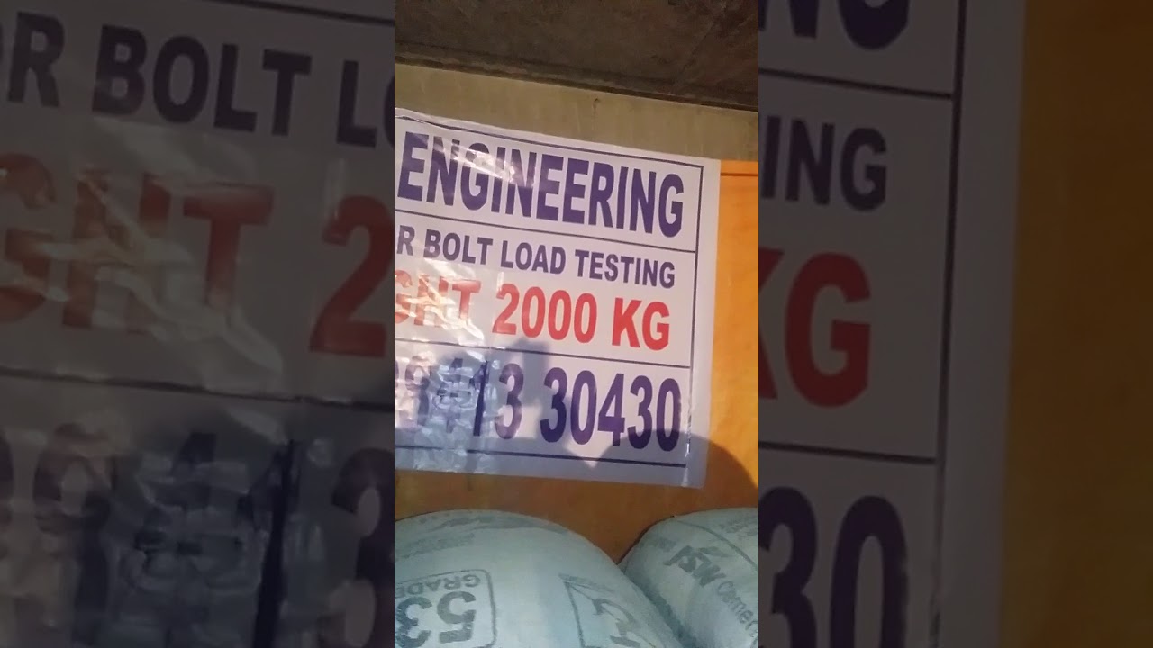 anchor bolt load testing - YouTube