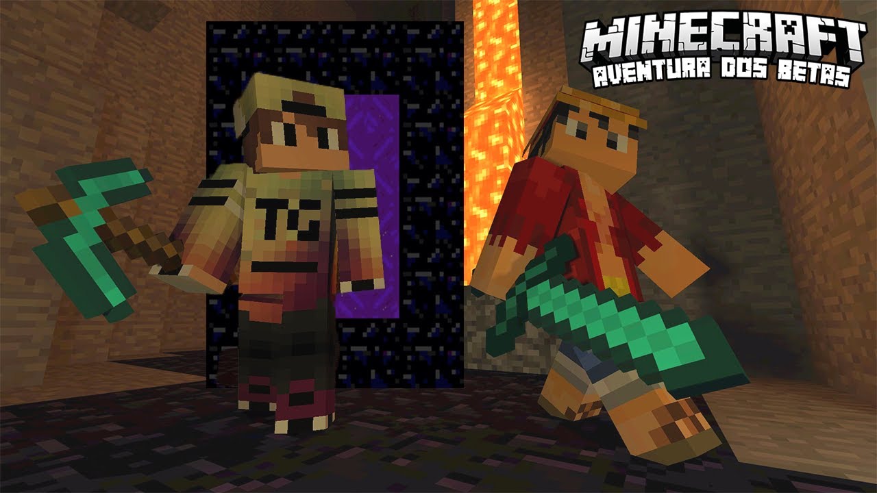MINECRAFT: A Aventura dos BETAS #3 - FOMOS AO NETHER!!!!! - YouTube