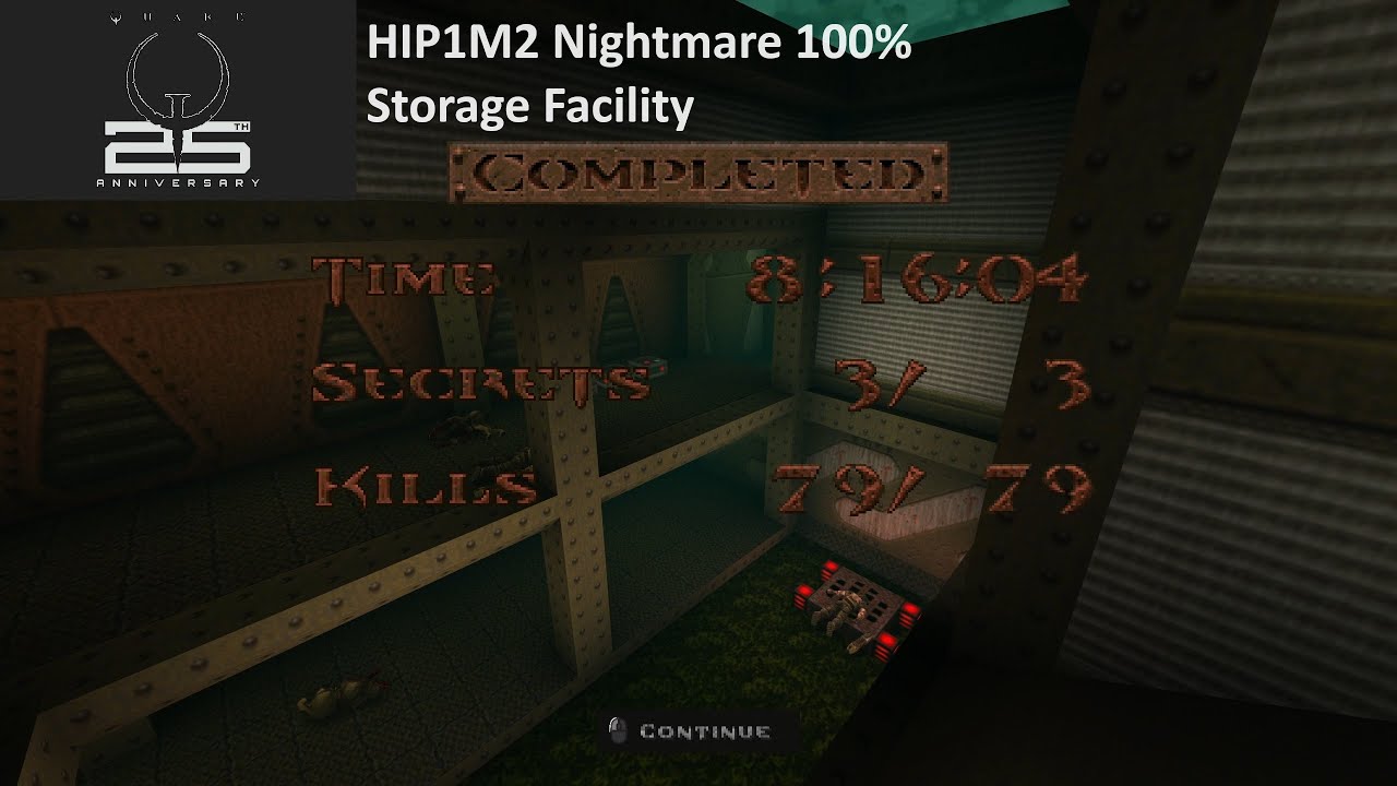 Quake 25th Anniversary Edition. HIP1M2 Nightmare 100% walkthrough with ...