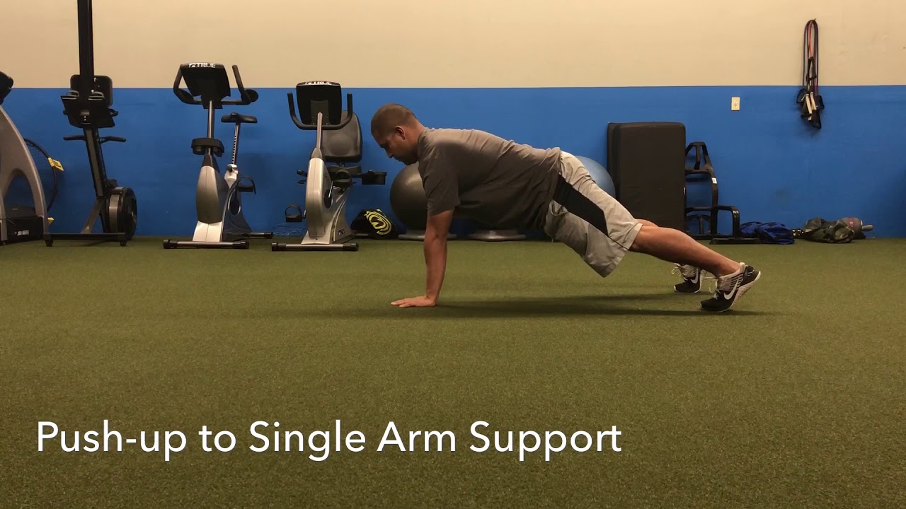 Push-up to Single Arm Support - YouTube