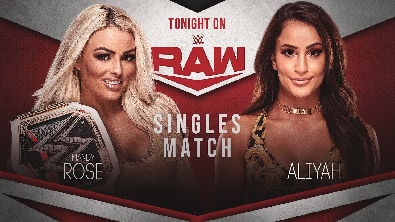 WWE 2K20 - RAW - Mandy Rose vs Aliyah - YouTube