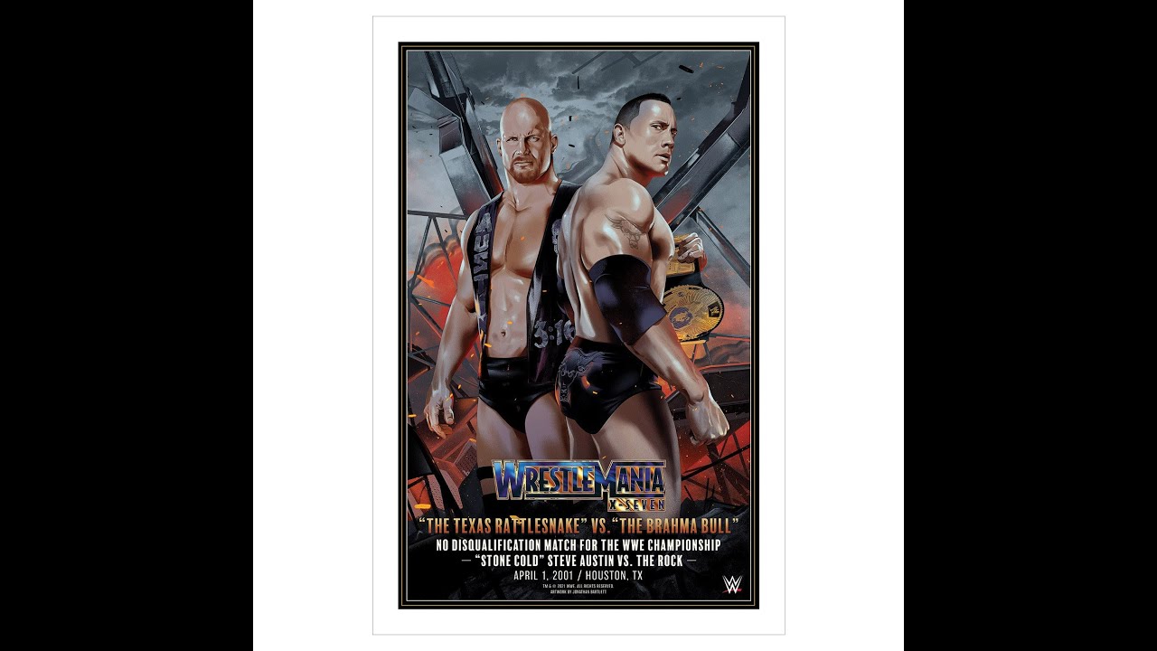 Stone Cold Steve Austin vs. The Rock WrestleMania 17 Jonathan Bartlett ...