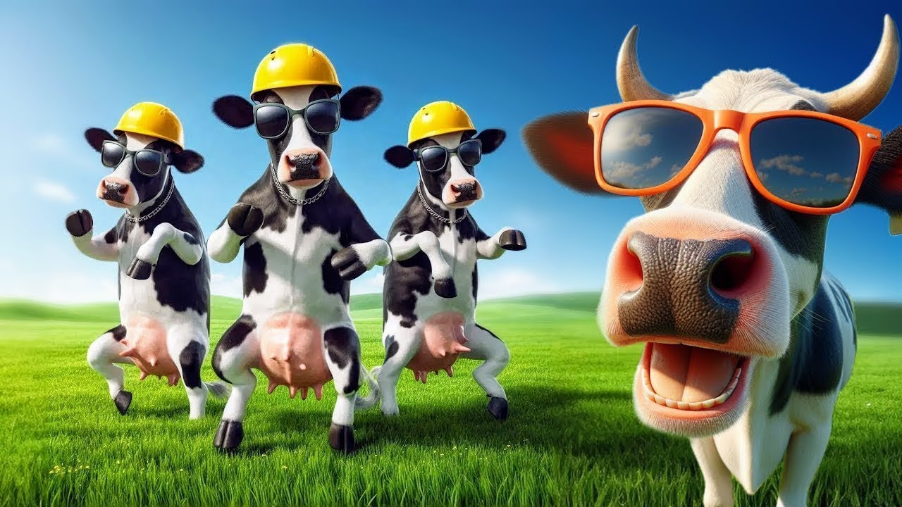 Hilarious village cows learning to dance and steal the show.| Cow dance ...