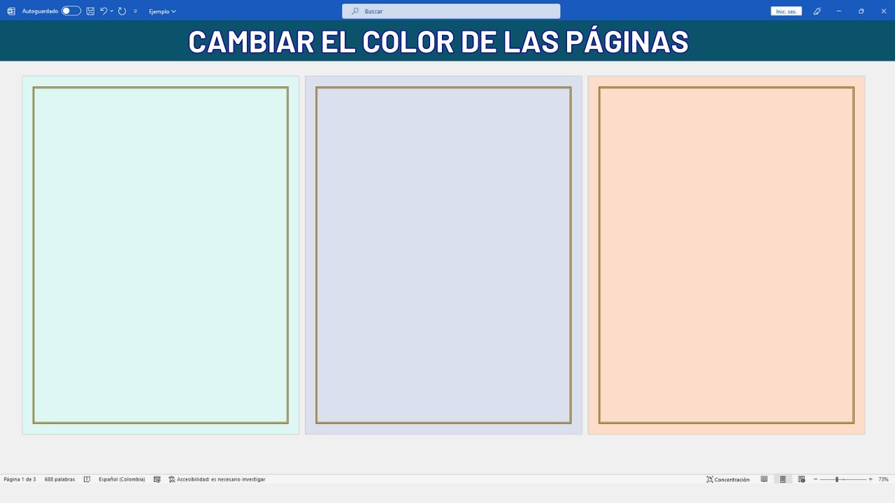 Como cambiar el color de una página en Word - YouTube