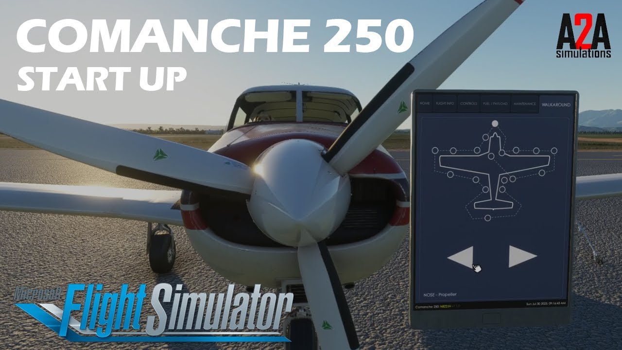 HOW TO START The A2A Piper Comanche 250 | MSFS - YouTube