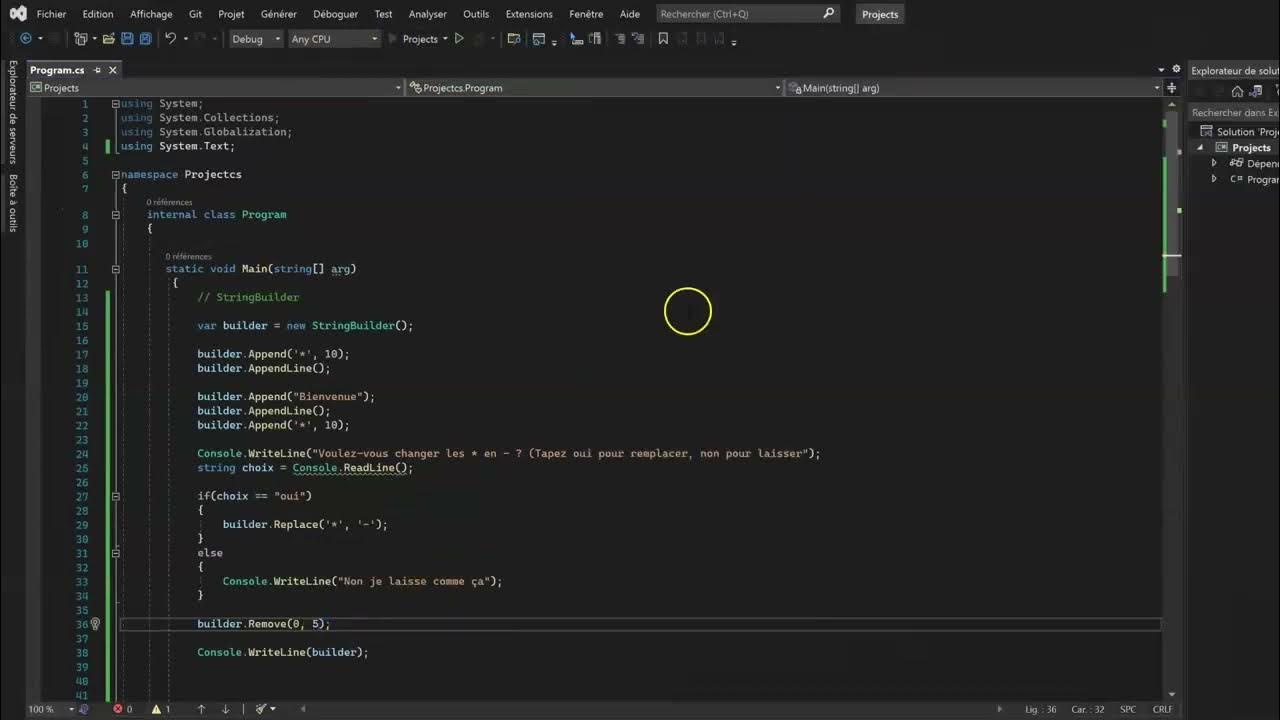 Apprendre C# 4 9 StringBuilder démonstration - YouTube