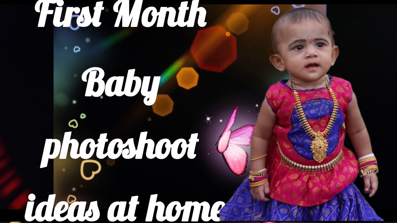 first month Baby Photoshoot ideas at home | 1st month baby photoshoot ...