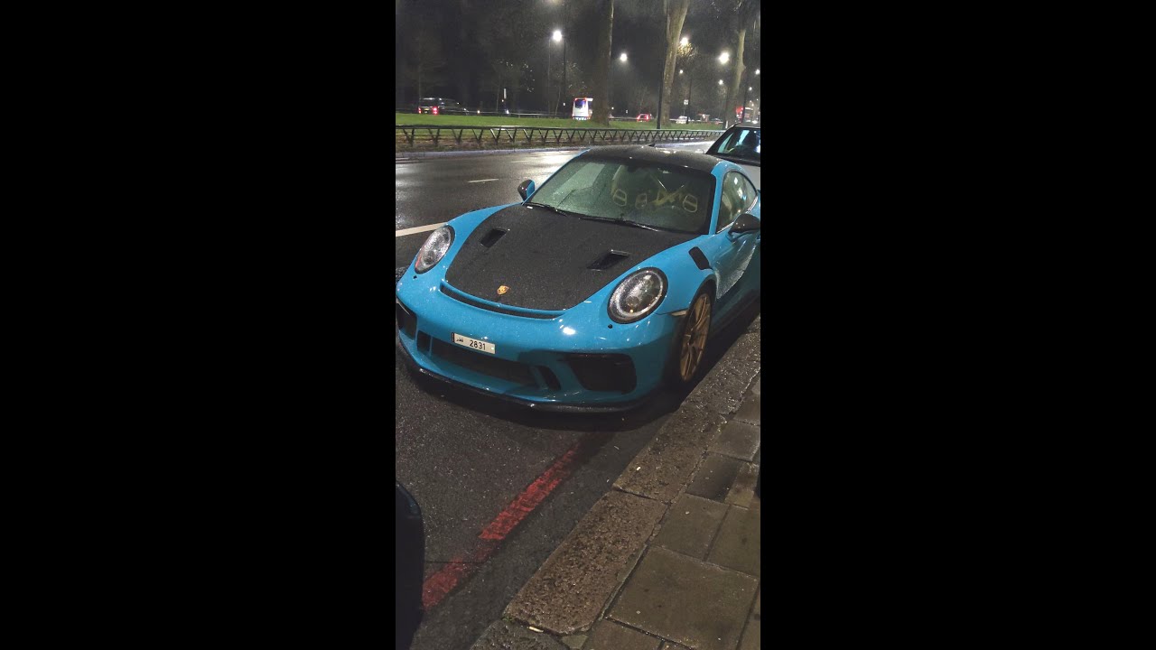 ARAB MILLIONAIRE's Porsche 911 GT3 RS Weissach in MIAMI BLUE in Central ...
