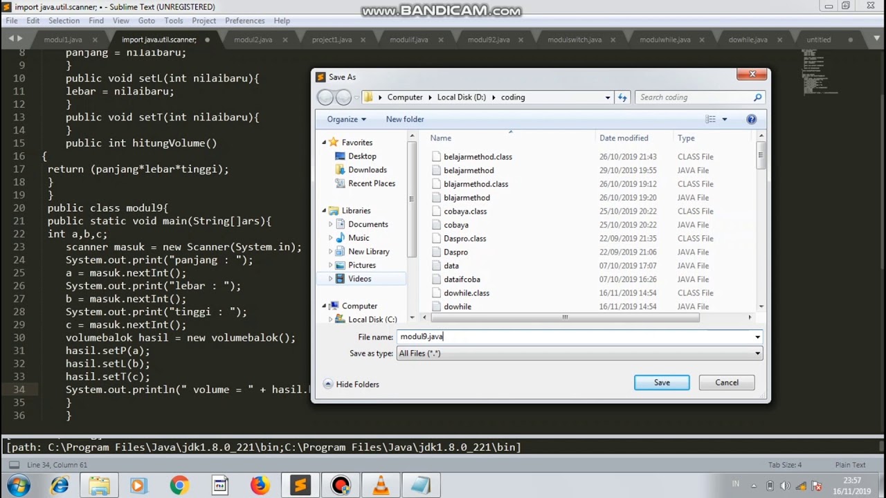 Java class dan objek. Mencari volume balok dan luas lingkaran. - YouTube