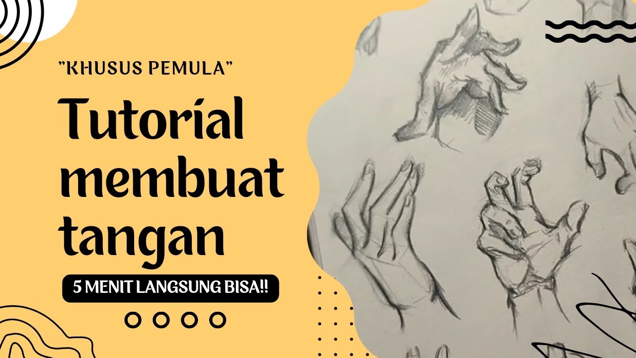 cara menggambar sketsa tangan untuk pemula - YouTube