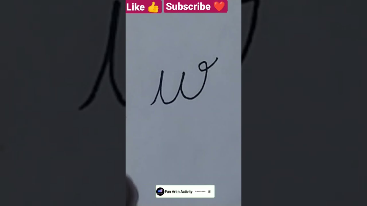 DRAWING A CURSIVE LETTER W ️ | Lettering |DOODLE ART | HOW TO DRAW A ...