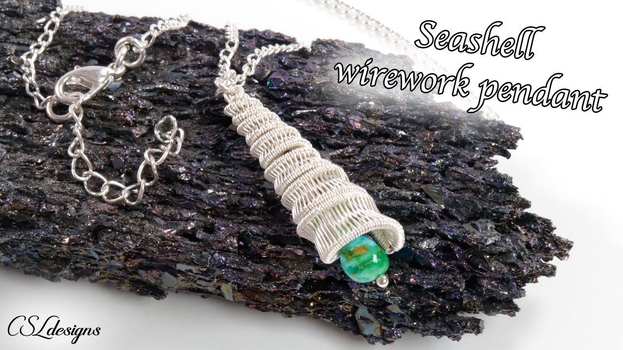 Seashell wirework pendant/earrings tutorial - YouTube