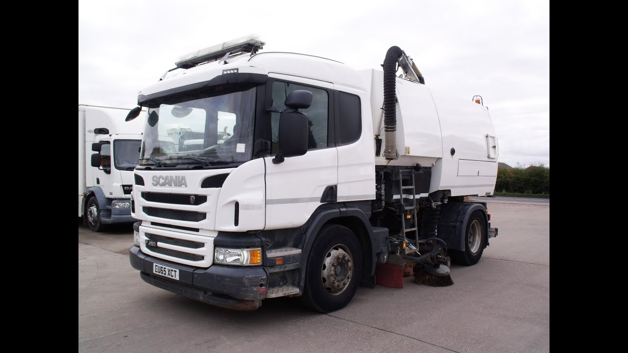 83 2015 Scania Euro 6 VT801 road sweeper for sale - YouTube