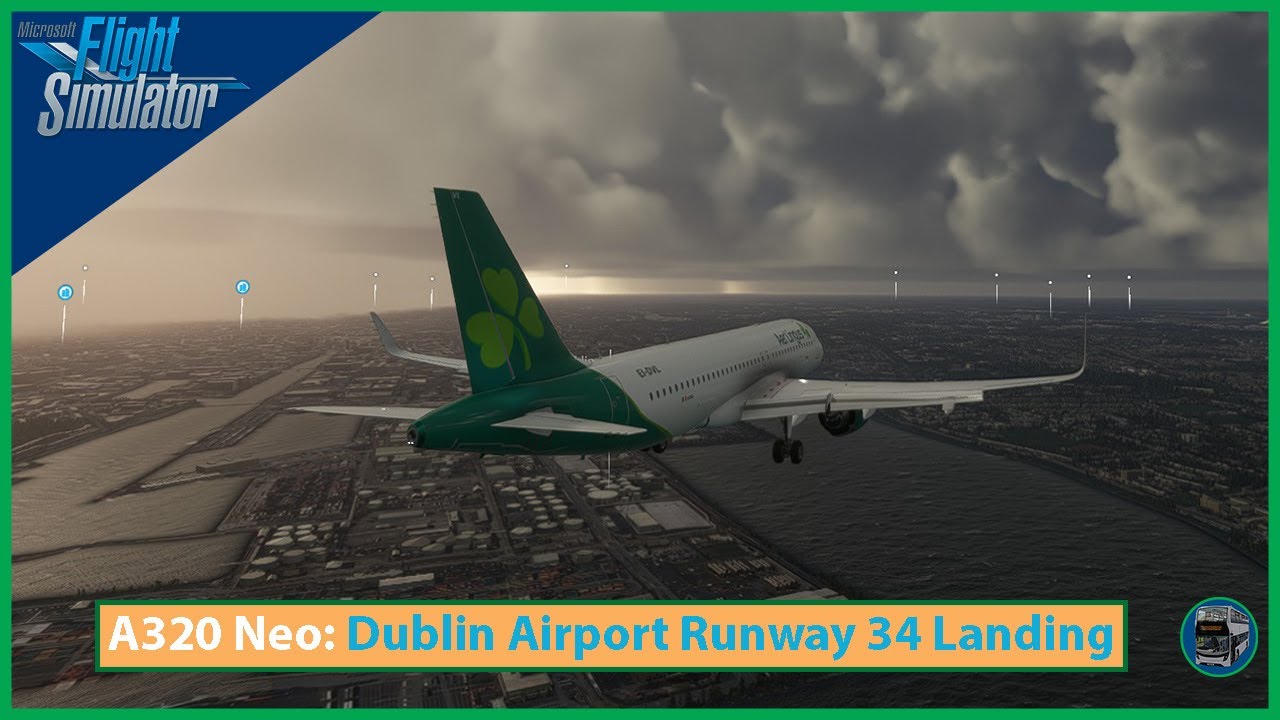 Microsoft Flight Simulator: Dublin Airport Crosswind Runway 34 | Aer ...