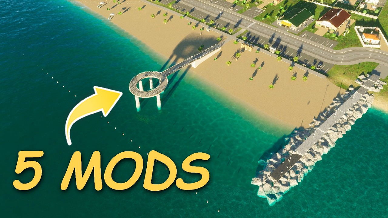 How to Build a Seafront Town, Promenade & Beach in Cities: Skylines 2 ...