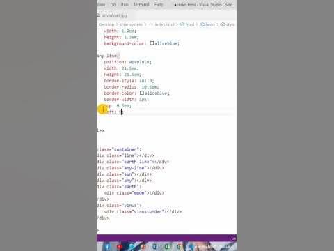 create Solar system in HTML, CSS #motivation #online #tech #html5 #css3 #webdesigning # ...