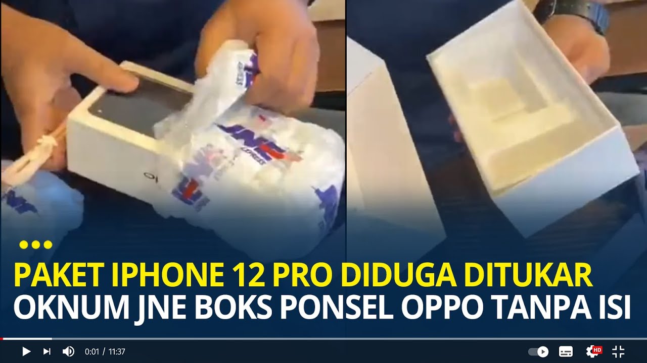 Viral Unboxing Paket iPhone 12 Pro Diduga Ditukar Oknum JNE Boks Ponsel ...