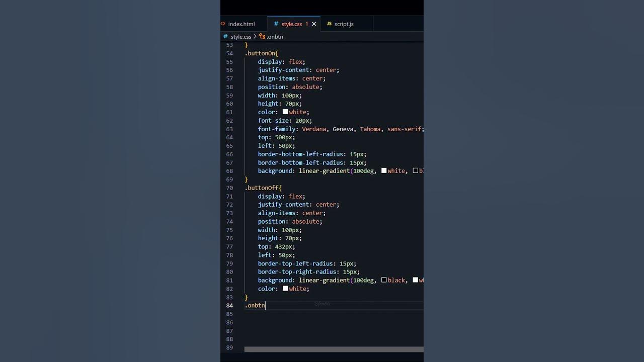 Realtime Light Switching Function Html Css And Js Programming Asmr Coding