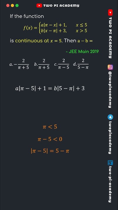Solving JEE Previous Year Problem | Continuity of Function #jeedailyconcepts # ...