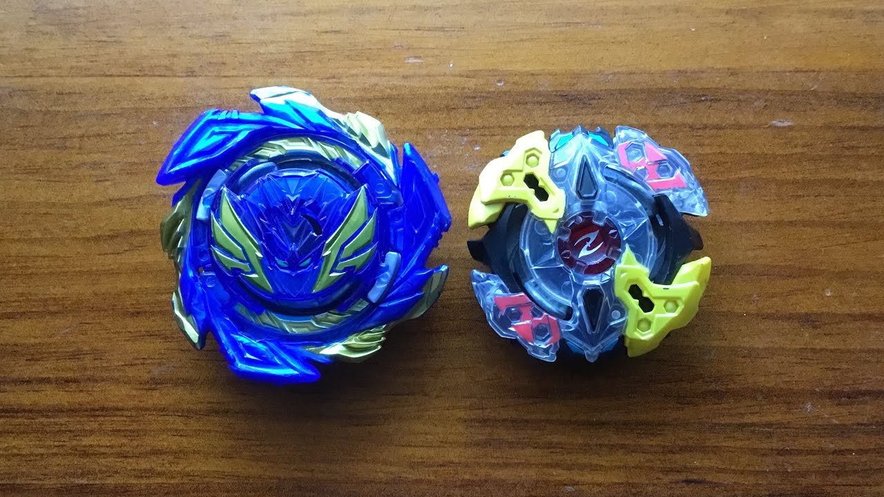 Beyblade Burst Salvage Valtryek V7 VS Zeutron Z4 - YouTube