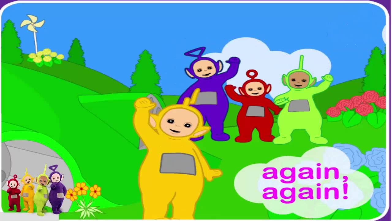 Teletubbies sliding on the grass - YouTube