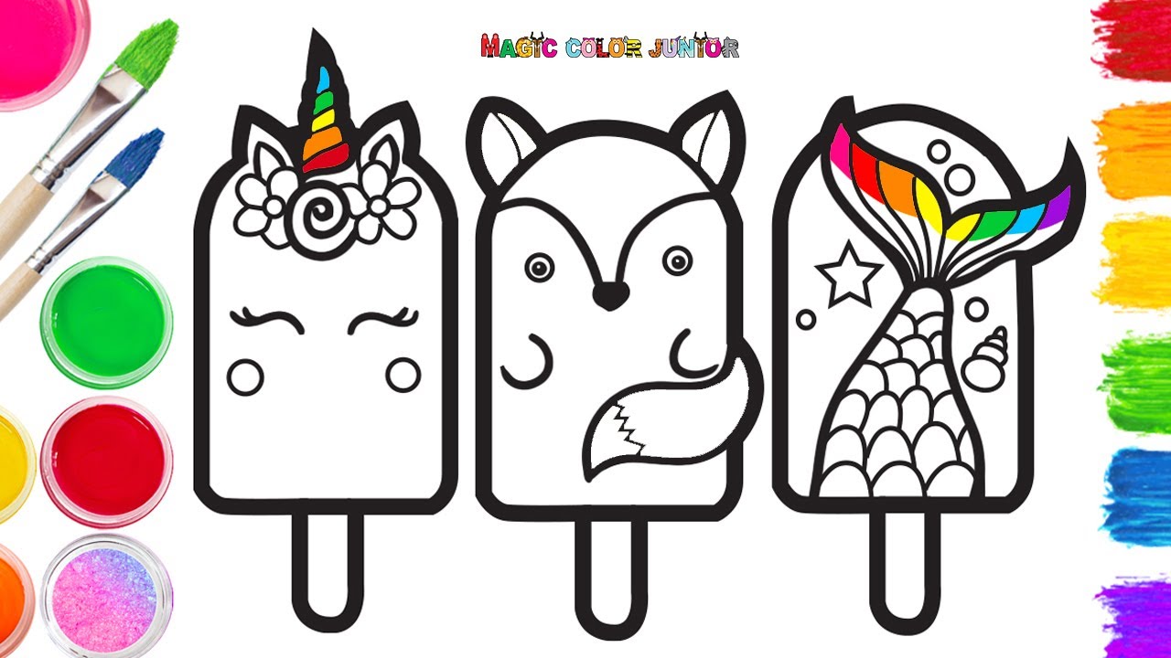 How to Draw Animal Ice Cream | Easy Drawing & Painting - YouTube
