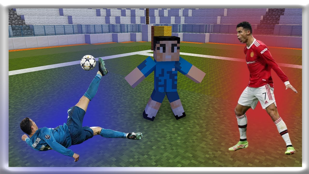 CRISTIANO RONALDO BICYCLE KICK IN MINECRAFT - YouTube