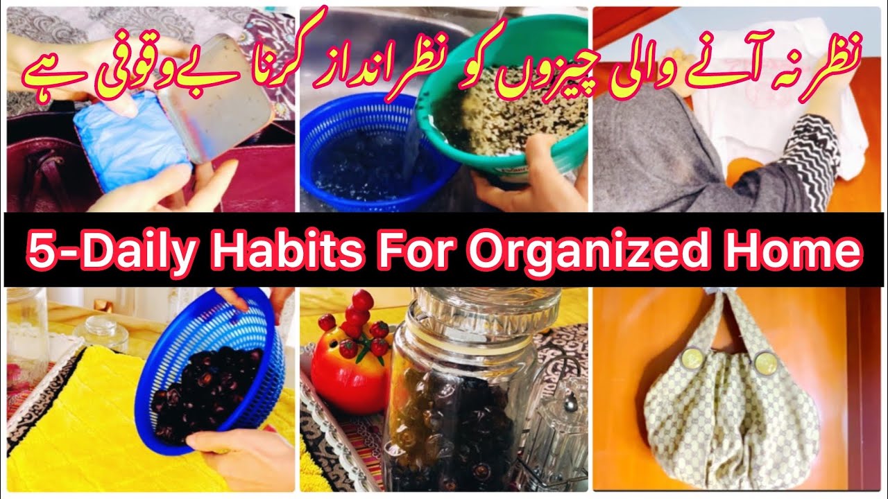 5-Daily Habits For A Clean & Organized Home | How To Keep Kitchen Clean ...