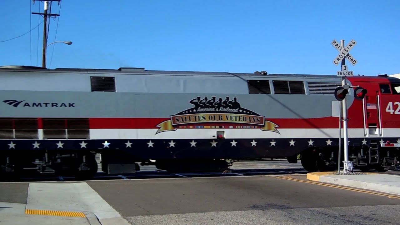 Amtrak Veterans' Unit in Santa Fe Springs, CA - YouTube